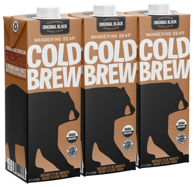 Extra Strong Black Organic Cold Brew Cartons (32 oz)